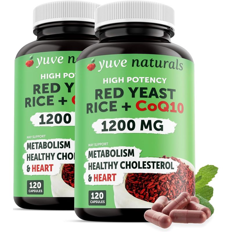 Red Yeast Rice 1200 Mg Capsules with Coq10 - Maintain Healthy ...
