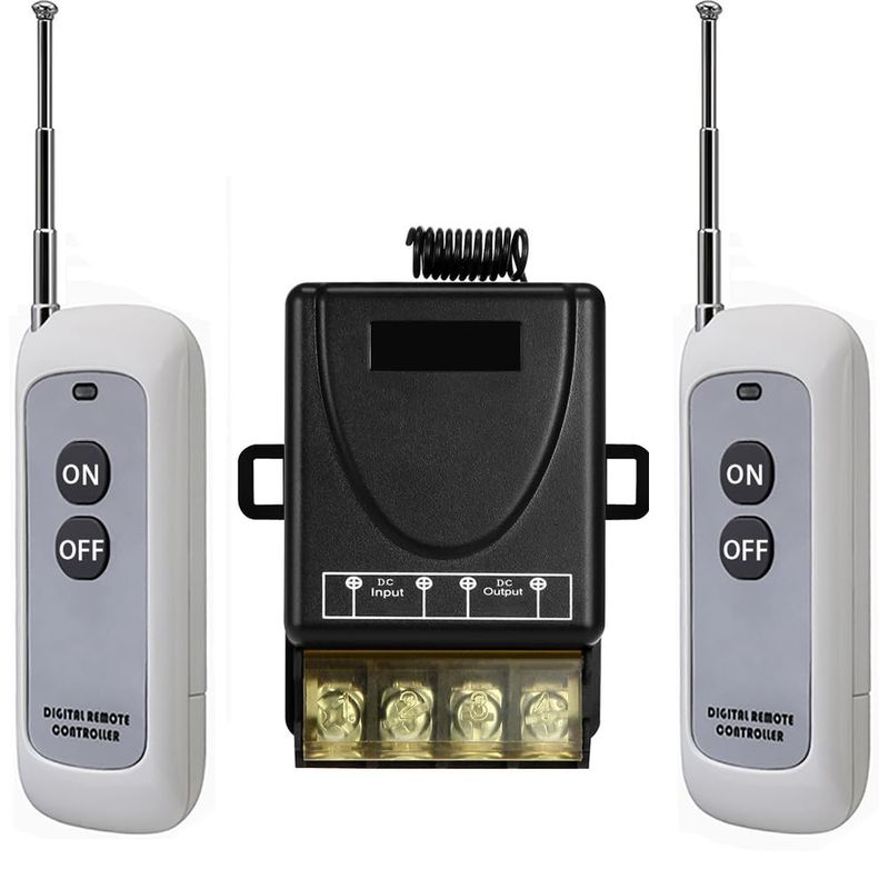 QOFOWIN DC 12V Remote control Switch,Wireless rf Low voltage 12V/24V ...