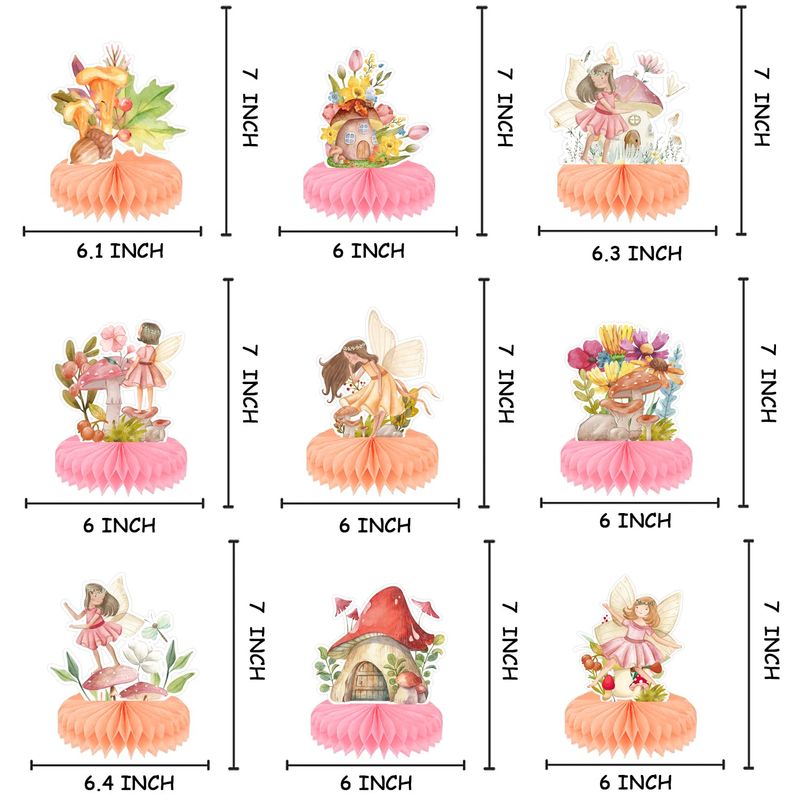 9 Pcs Fairy Honeycomb Centerpieces, Fairy Tale Theme Centerpieces for ...
