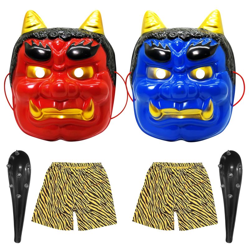 [DECEED] Setsubun Demon Cosplay Costume, Red Demon, Mask, Blue Demon ...