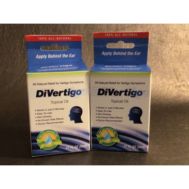2 DIVERTIGO Topical Oil VERTIGO RELIEF Liquid Drops EXP 12/27 or later ...