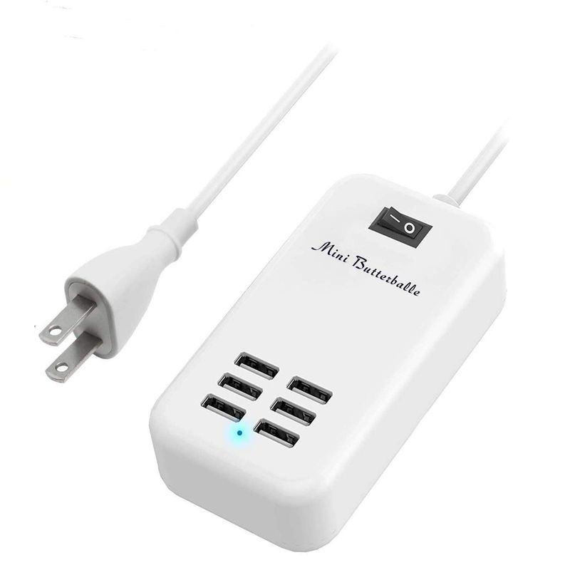 6 Ports USB Charger Hub Desktop US Plug AC Power Wall Travel Charging ...