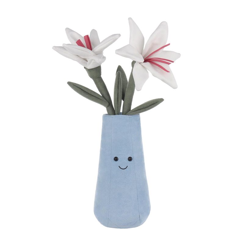 Apricot Lamb Potted Flower Plush Lily Vase Plant Stuffed Animals for ...