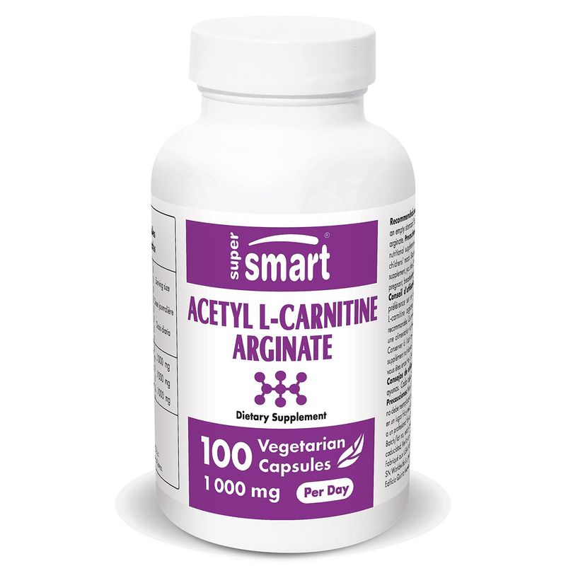 Supersmart - Acetyl L Carnitine Arginate 1000 mg Per Day - Amino Acids ...