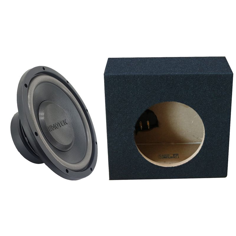 AUDIOTEK 1000w 10" Professional Car Audio Subwoofer with DVC Power + 10 ...