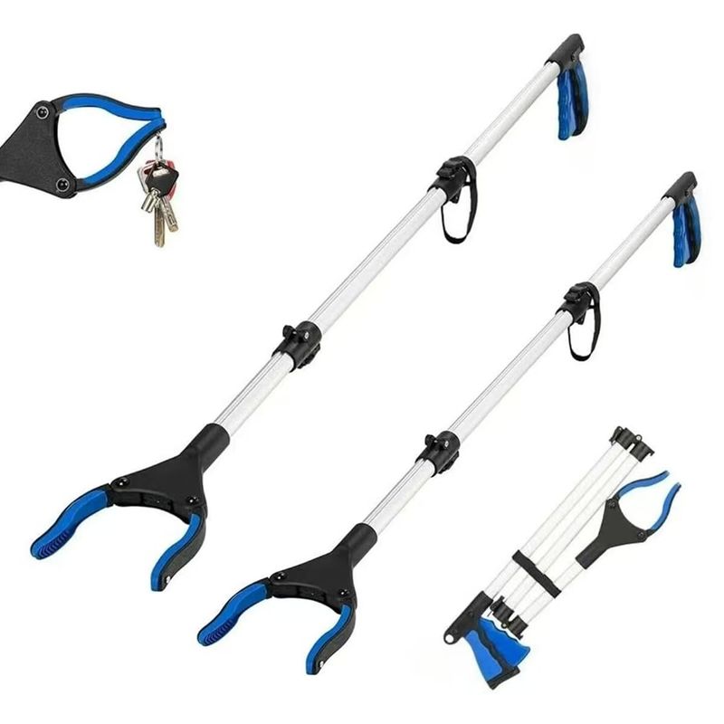 2-Pack Grabber Reacher Tool, 43 Inch Extra Long Steel Foldable Pick Up ...