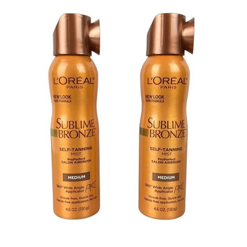 2-PACK L'Oreal Paris Sublime Bronze Self Tanning Mist 4.6 oz Medium ...