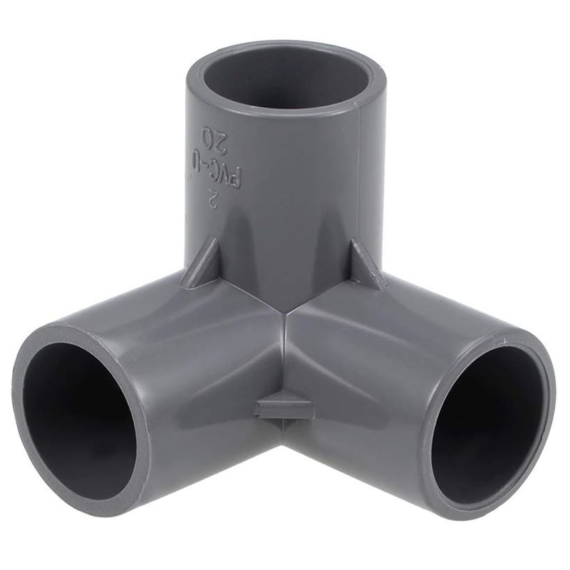 TOP-VIGOR 10Pcs 20mm 3 Way Elbow PVC Pipe Fitting, Tee Slip Corner ...