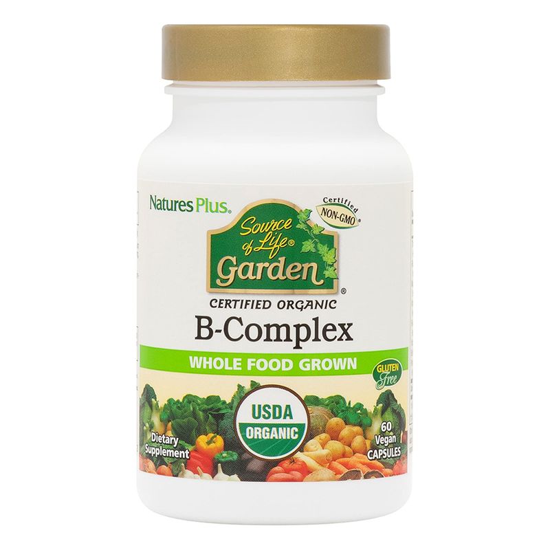 NaturesPlus Source of Life Garden Certified Organic B Complex - 60 ...