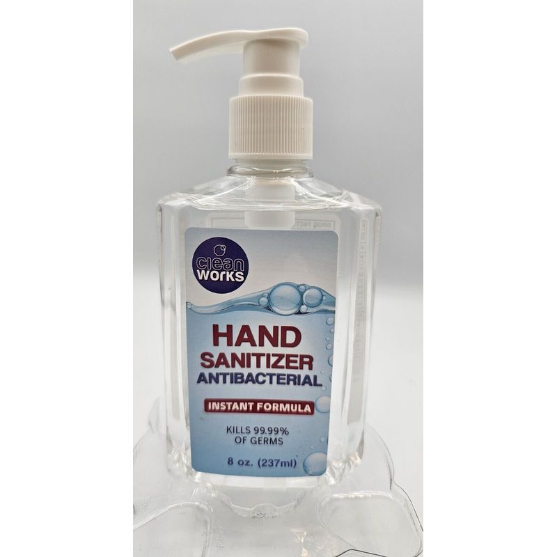 Clean Works Pump Antibacterial Hand Sanitizer, Instant Formula, 8 oz ...