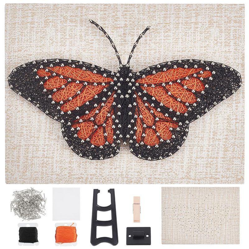 WEBEEDY DIY Butterfly String Art Kit for Beginner 3D Animal String Art ...