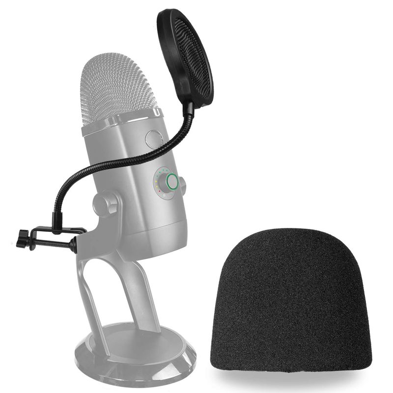 YOUSHARES Blue Yeti X Pop Filter with Mic Cover Foam - 4 Inch 3 Layers ...