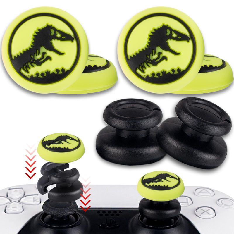 PlayRealm NO Falling Off Thumbstick Extender x 2 & Thumb Grip x 4 for ...