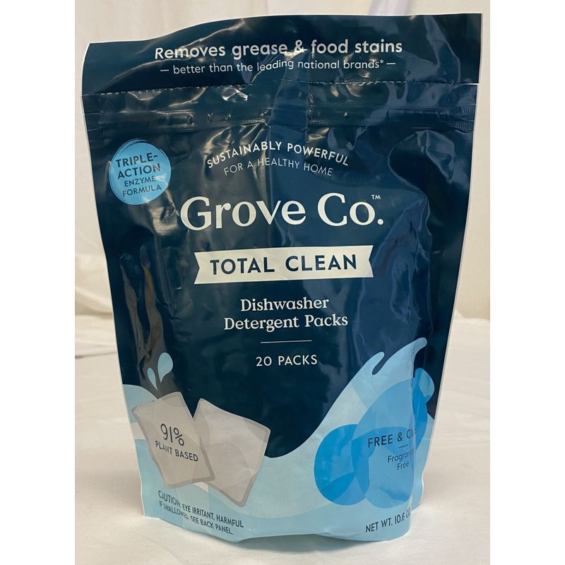 Grove Co. Total Clean Dishwasher Detergent Packs Free & Clean ...