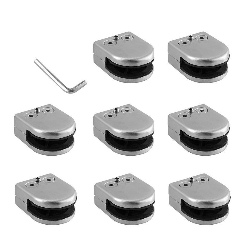 Proster Glass Clamps 8 PCS 9-10mm Stainless Steel 304 Glass Clamps ...