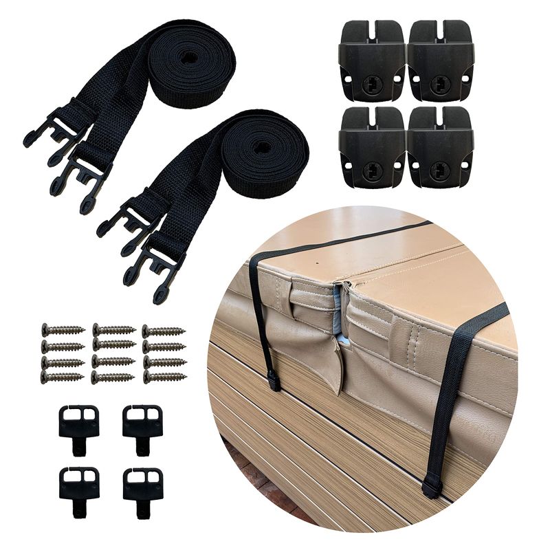 Happy Hot Tubs Hot Tub Cover Storm Straps PAIR Spa Safety Secure Fits ...