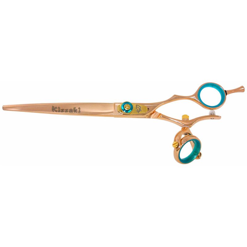 Kissaki Hair Scissors Gokatana 7.0 inches Double Swivel Rose Gold B ...
