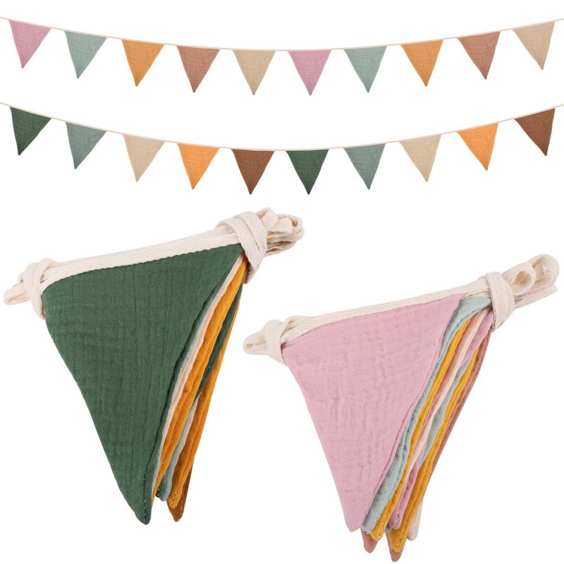 Dncvb Bunting 2 x 2.6 m Bunting Outdoor Double-Sided Bunting Children's ...