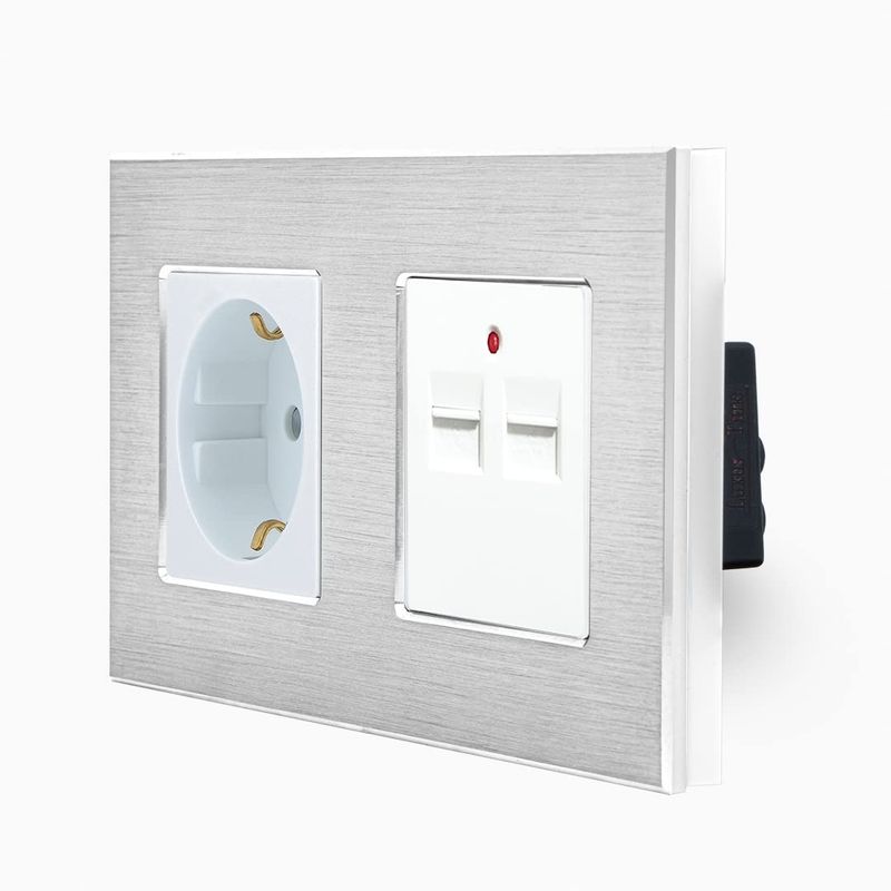 Luxus-Time LXBA2-11-71-2USB-11 Socket with 2-Way USB Socket in Double ...