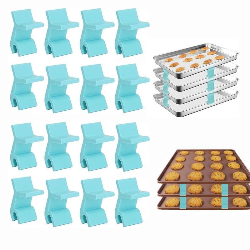 Baking Sheet Stackers,Baking Tray Stackers,Cookie Sheet Stacking Clips ...
