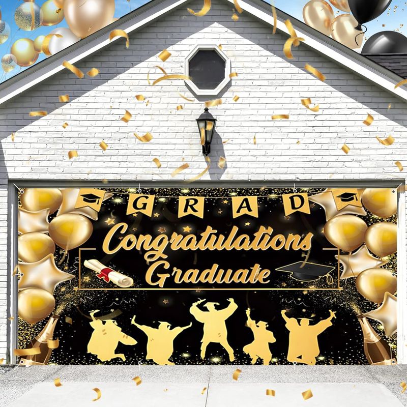 Graduation Garage Door Cover Banner Congratulations Graduates ...