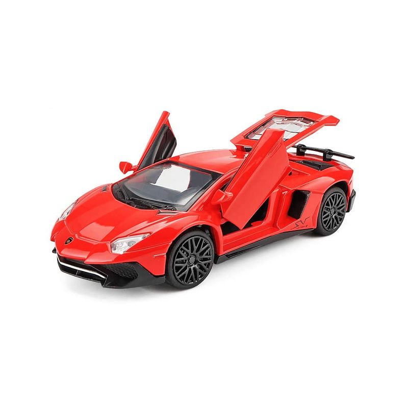 Alloy Collectible Red Lambo Car Model Toy Pull Back Vehicles Diecast ...