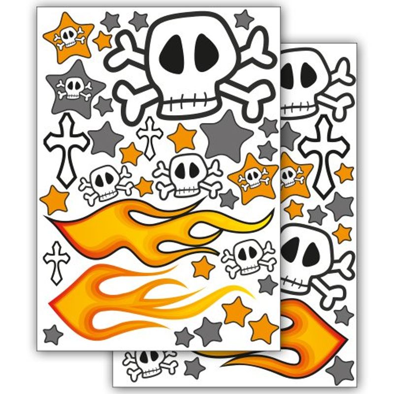 Motoking Bicycle Sticker Skulls 69 Stickers in Sticker Set - Online ...