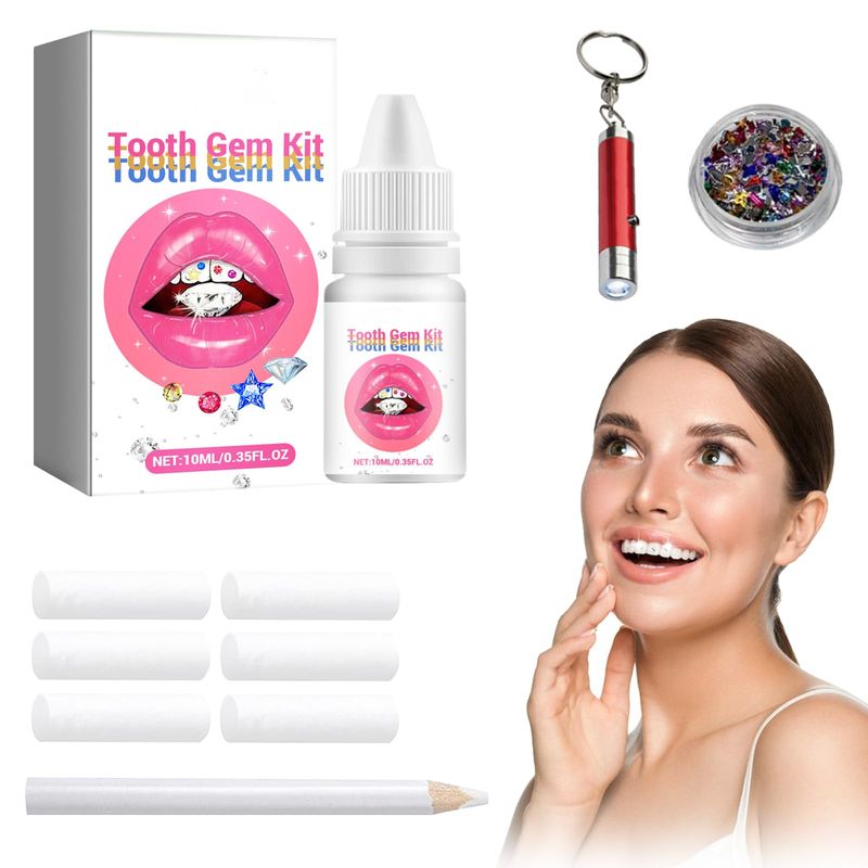 Tooth Gem Kit Tooth Gem Kit DIY Removable Tooth Ornaments Tooth Crystal ...