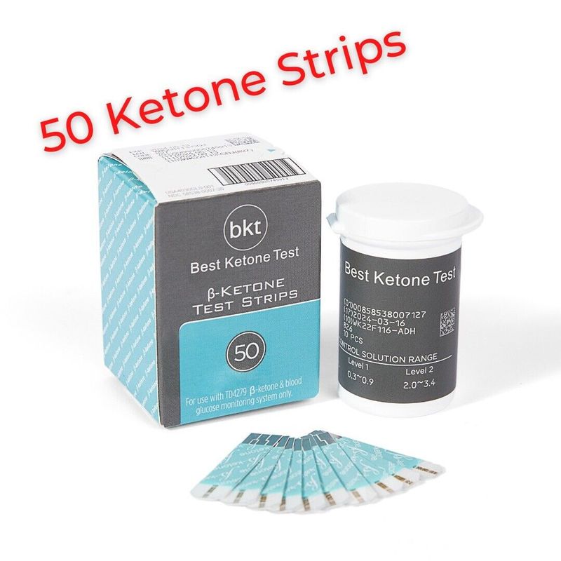 BKT Best Ketone Test Ketone Strips for Keto-Mojo Original TD-4279 Meter ...