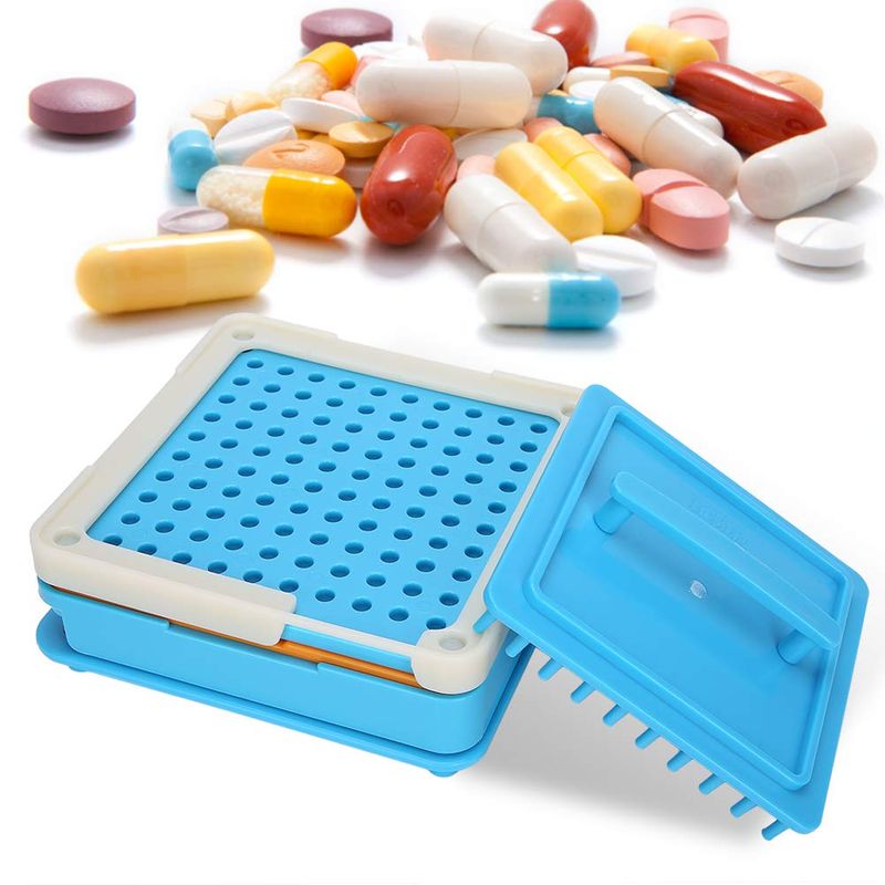 Capsule Filling Machine, 100 Holes Manual Capsule Machine for Size 1 ...