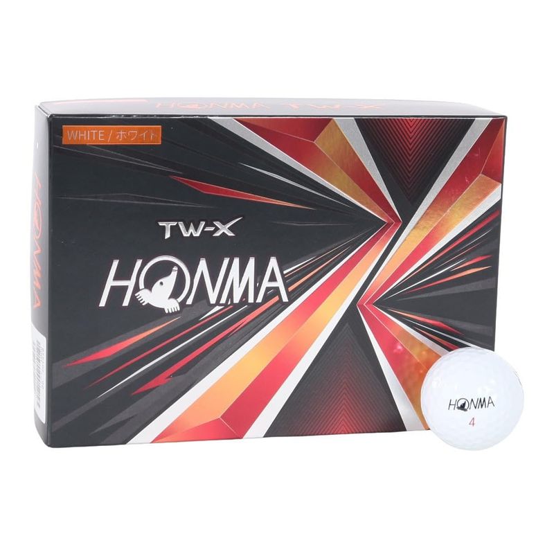 Honma TW-X TW-S 2021 Golf Balls, 1 Dozen, 12 Balls, White, Yellow, 3 Pieces, Tour Style, Spin ...