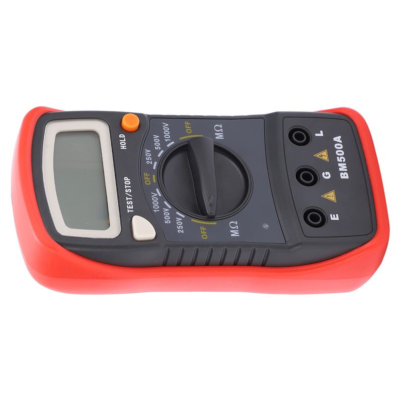 Insulation Resistance Tester, BM500A 1000V LCD Display Megohmmeter ...