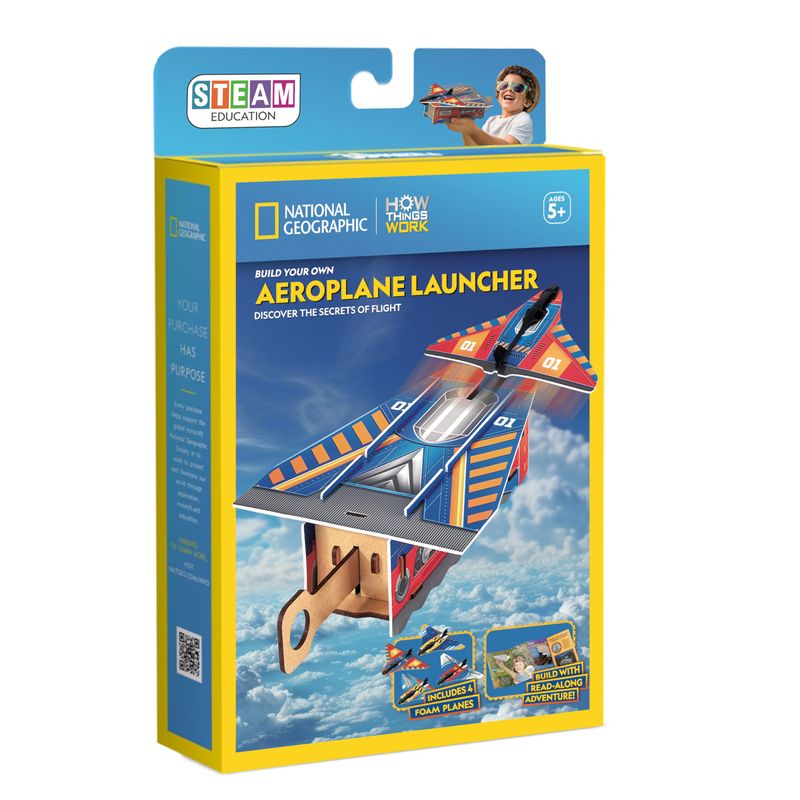 National Geographic Build Your Own Aeroplane Launcher STEAM Educational ...