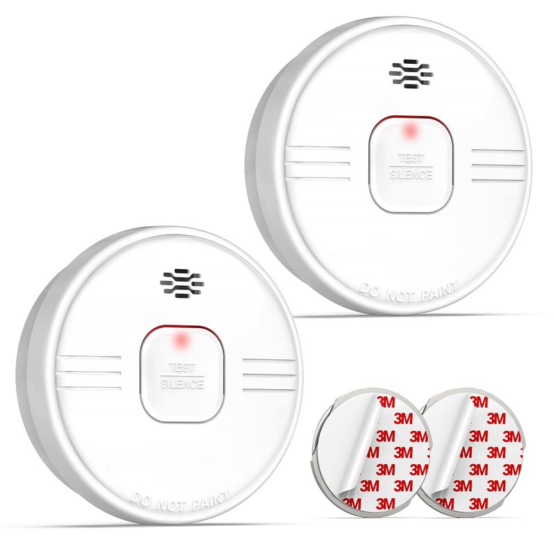 Putogesafe smoke alarm, 10-year smoke detector, fire alarm with built-in 10-year lithium battery ...