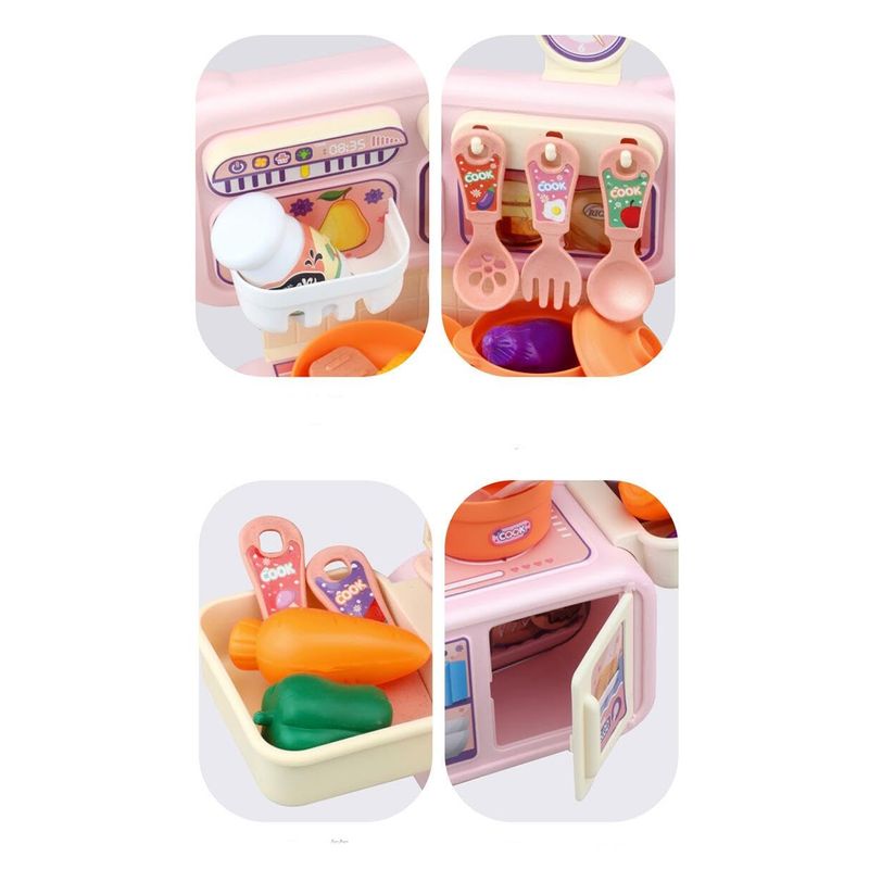 Mini Tiny Kitchen to Play with Dolls 13pcs Plastic Pretend Kitchen ...