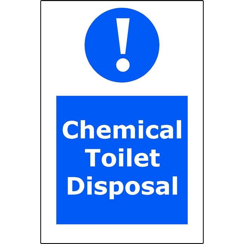Chemical Toilet Disposal | 40cm x 30cm | Blue - Dibond Aluminium Sign ...