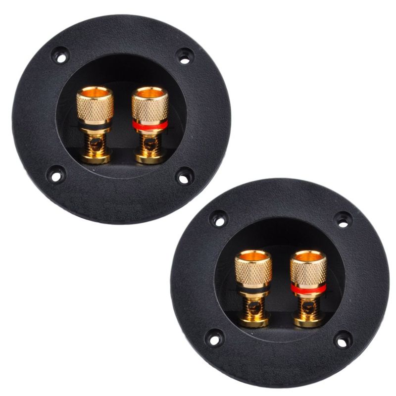 TKY Speaker Terminal Box Round Banana Plug Compatible (2 Pieces ...