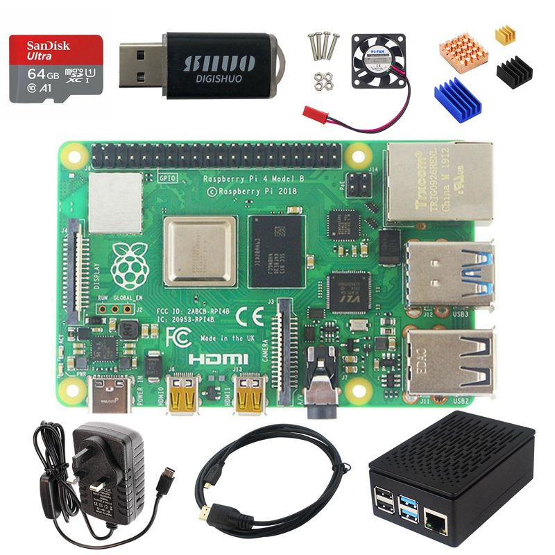 Starter Kit For Raspberry Pi 4B Model B 4GB RAM DIY| With Case | Pi ...