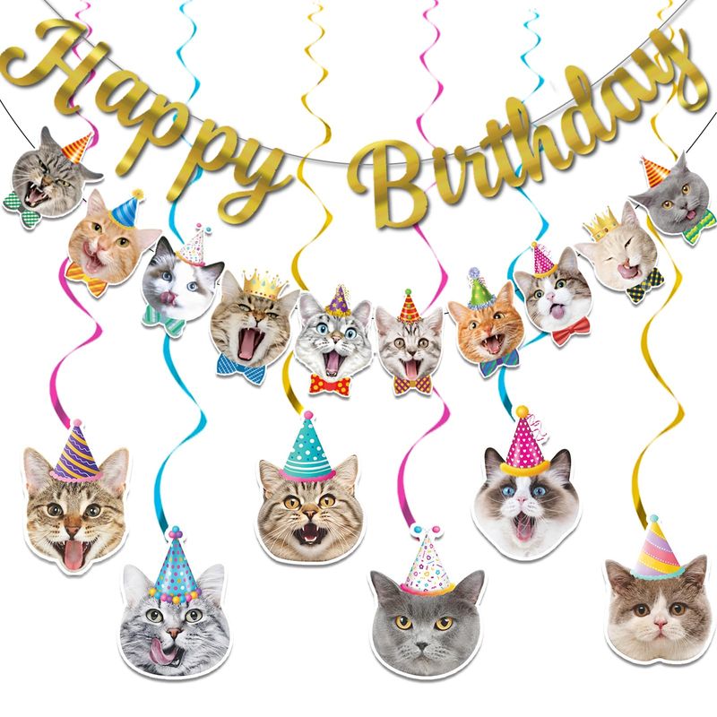 Cat Theme Birthday Party Decorations, Cat Birthday Decorations Cat ...