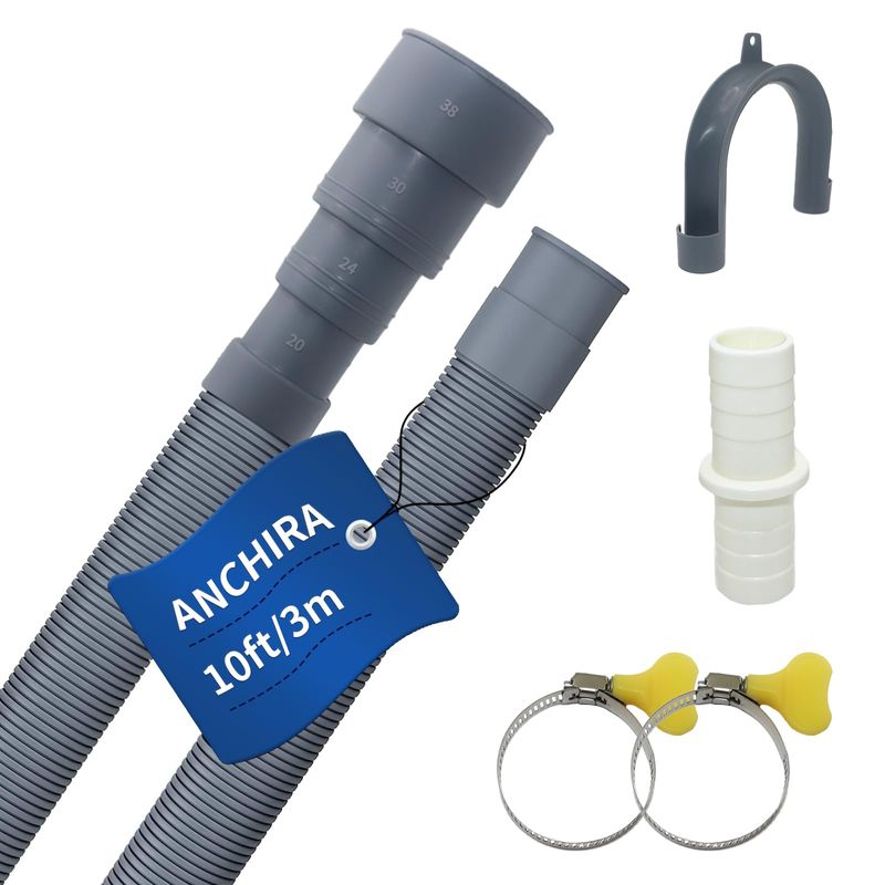 Anchira Washing Machine Drain Hose 3m, Dishwasher Waste Pipe Extension ...