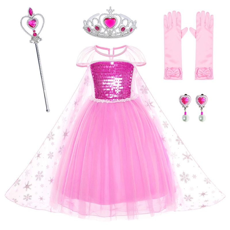 Party Chili Pink Princess Dress Costumes Birthday Dress Up for Little ...