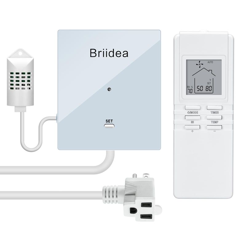 Briidea Attic Fan Control Kit - Smart Fan Converter with Temperature ...