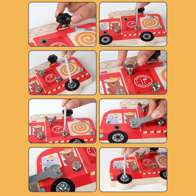 ALaLatois Montessori Nuts Busy Board Wooden Montessori Toys for Kids ...