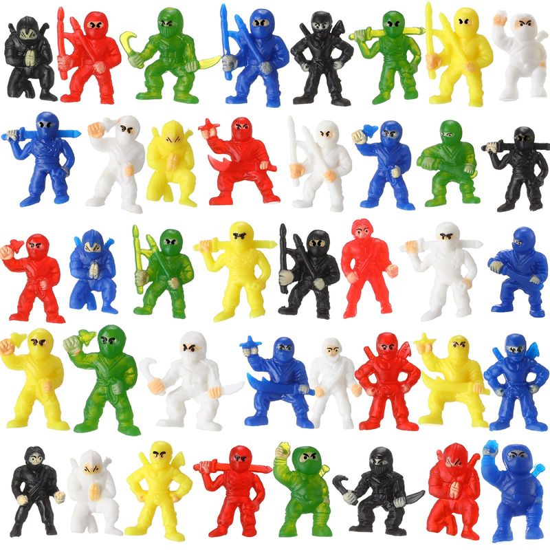 Chivao Mini Ninja Figurines Party Favors Toys Assorted Action Warrior ...