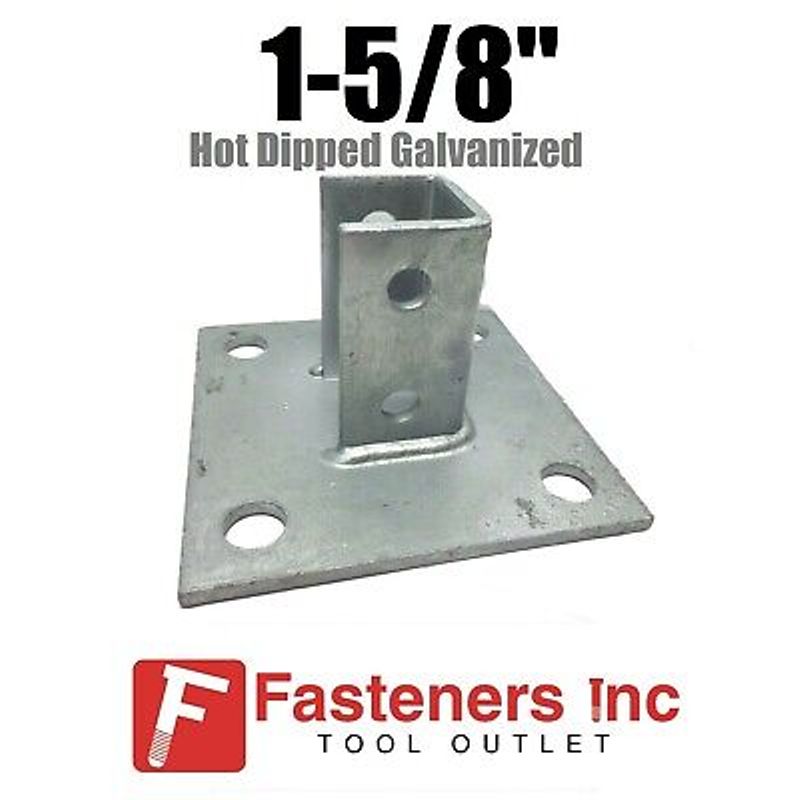 Square Post Base 1-5/8" for Unistrut Channel Hot Dip Galvanized 4774G ...