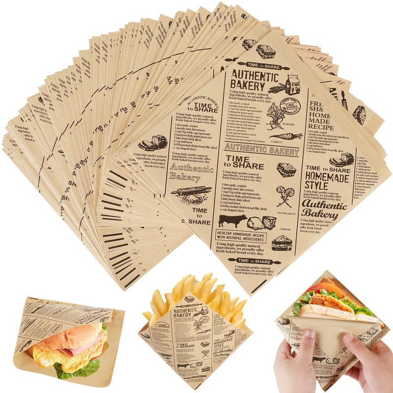 Amentalove 150PCS Greaseproof Paper Sheets,Burger Paper Sheets ...