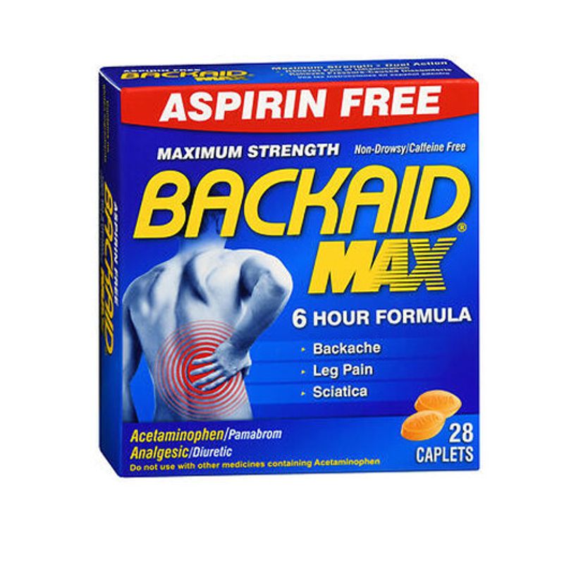 Backaid Maximum Strength Back Relief Pills 28 tabs By Backaid - Online ...