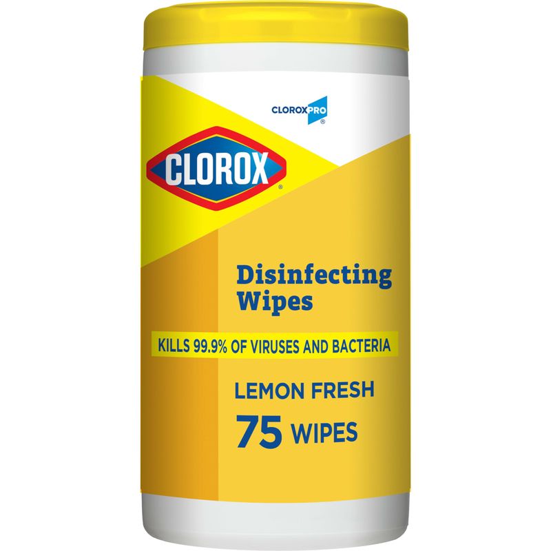 CloroxPro Clorox Disinfecting Wipes, Lemon Fresh, 75 Count (Package May ...