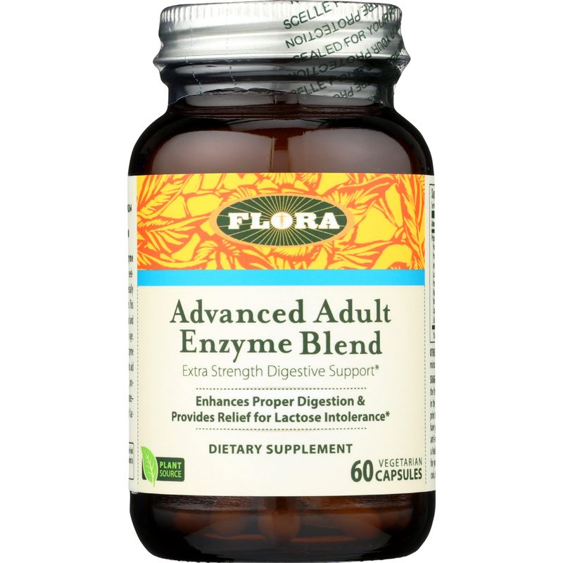 Flora - Advanced Adult Enzyme Blend with Lactase, Enhances Digestion ...