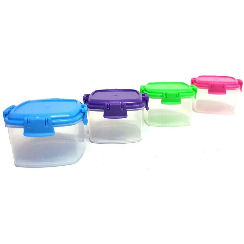 Be Charmed 4 Mini Food Storage Containers BPA Free With Lids Airtight ...